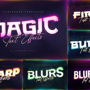 Gradient Blurred Text Effect - Etsy