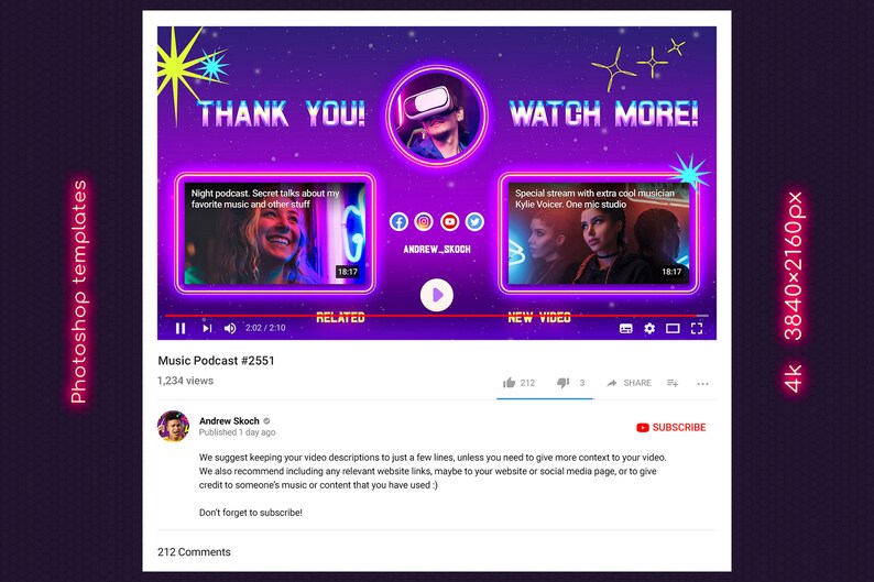 Youtube End Screens - Etsy
