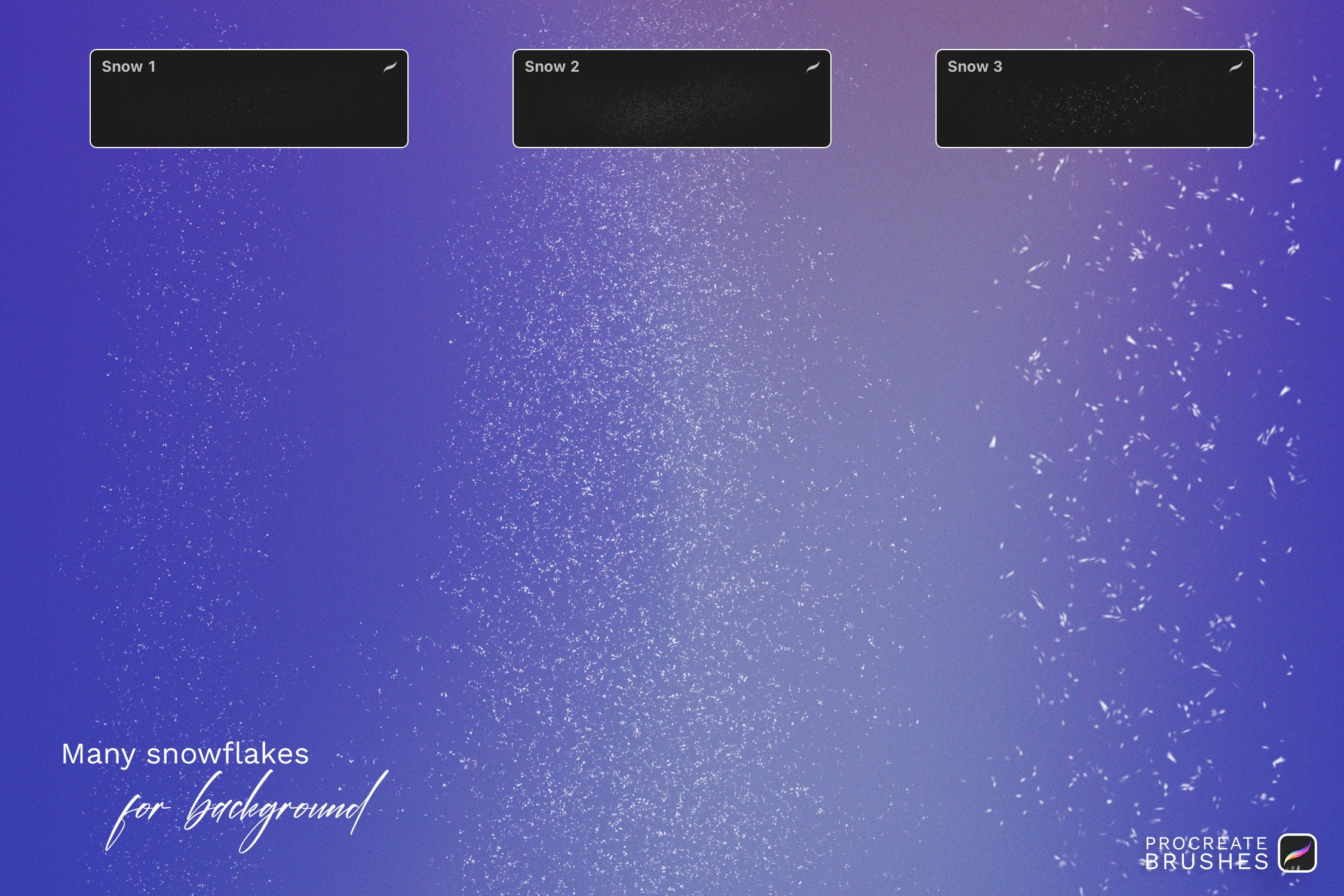 Snow Procreate Brushes, Snow Overlay Procreate Brush, Snow Procreate ...