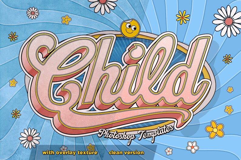 Retro Hippie Text Effects - Etsy