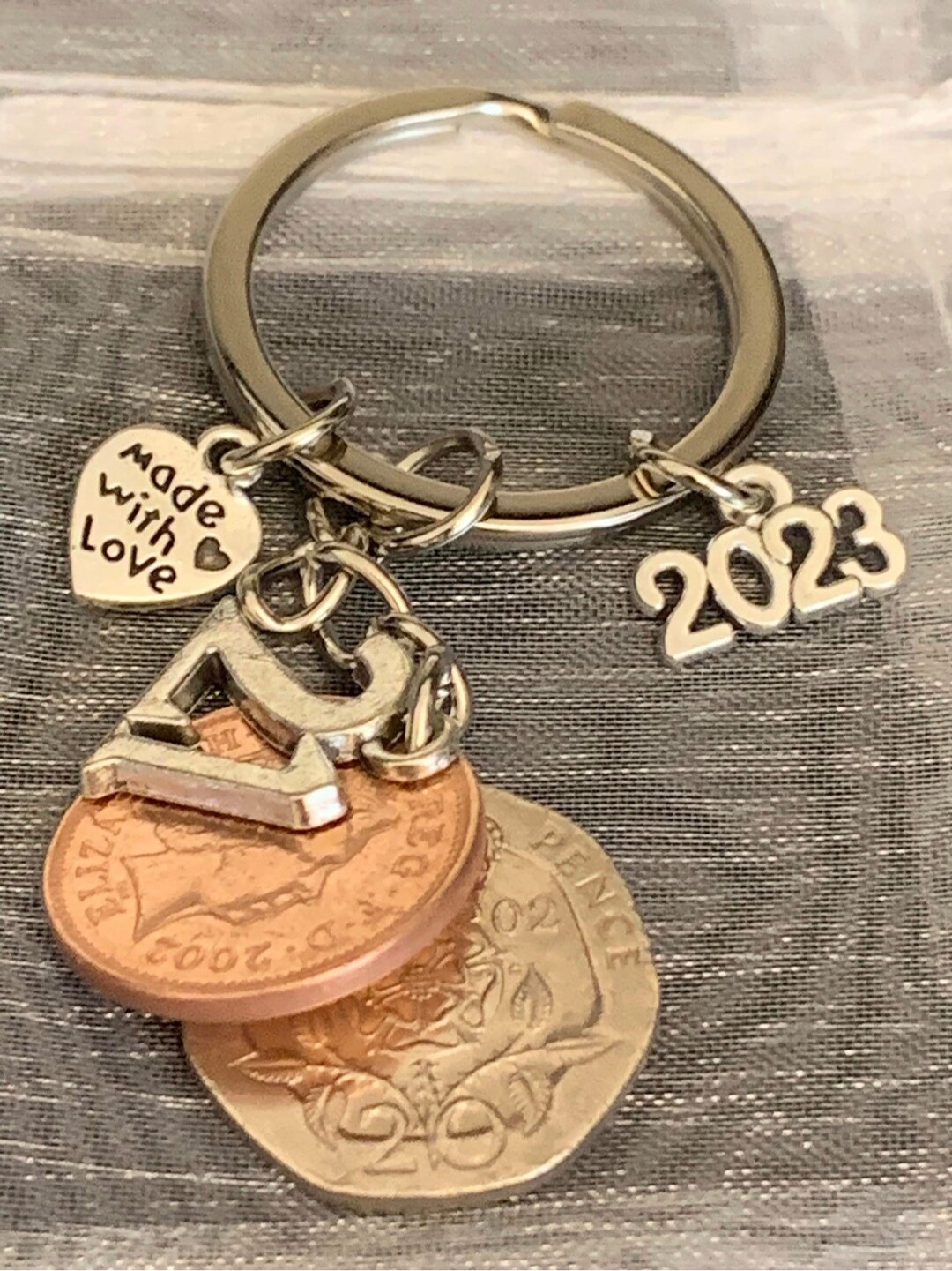 21st Birthday Polished 2002 Coins & Charms on Keyring in Gift - Etsy