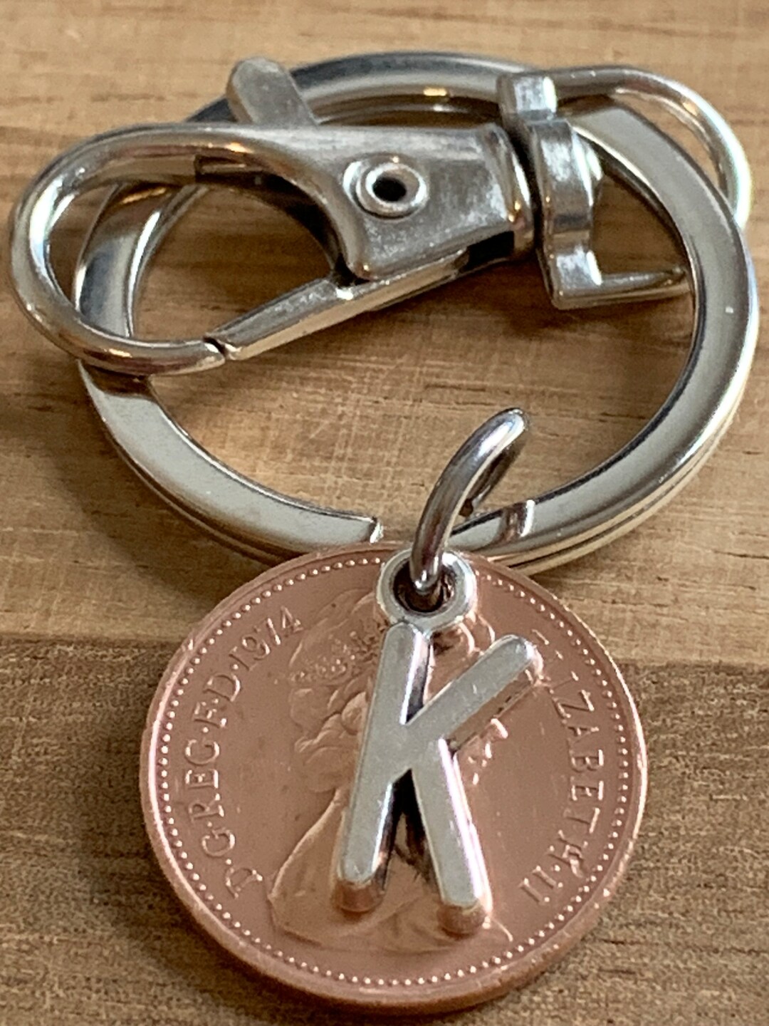 50th Birthday or Anniversary Personalised Polished 1975 Coin & Charm on ...