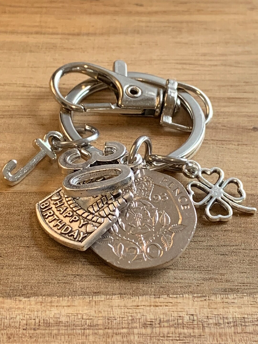 30th Birthday Personalised 1993 Coin & Charms 30th Birthday - Etsy