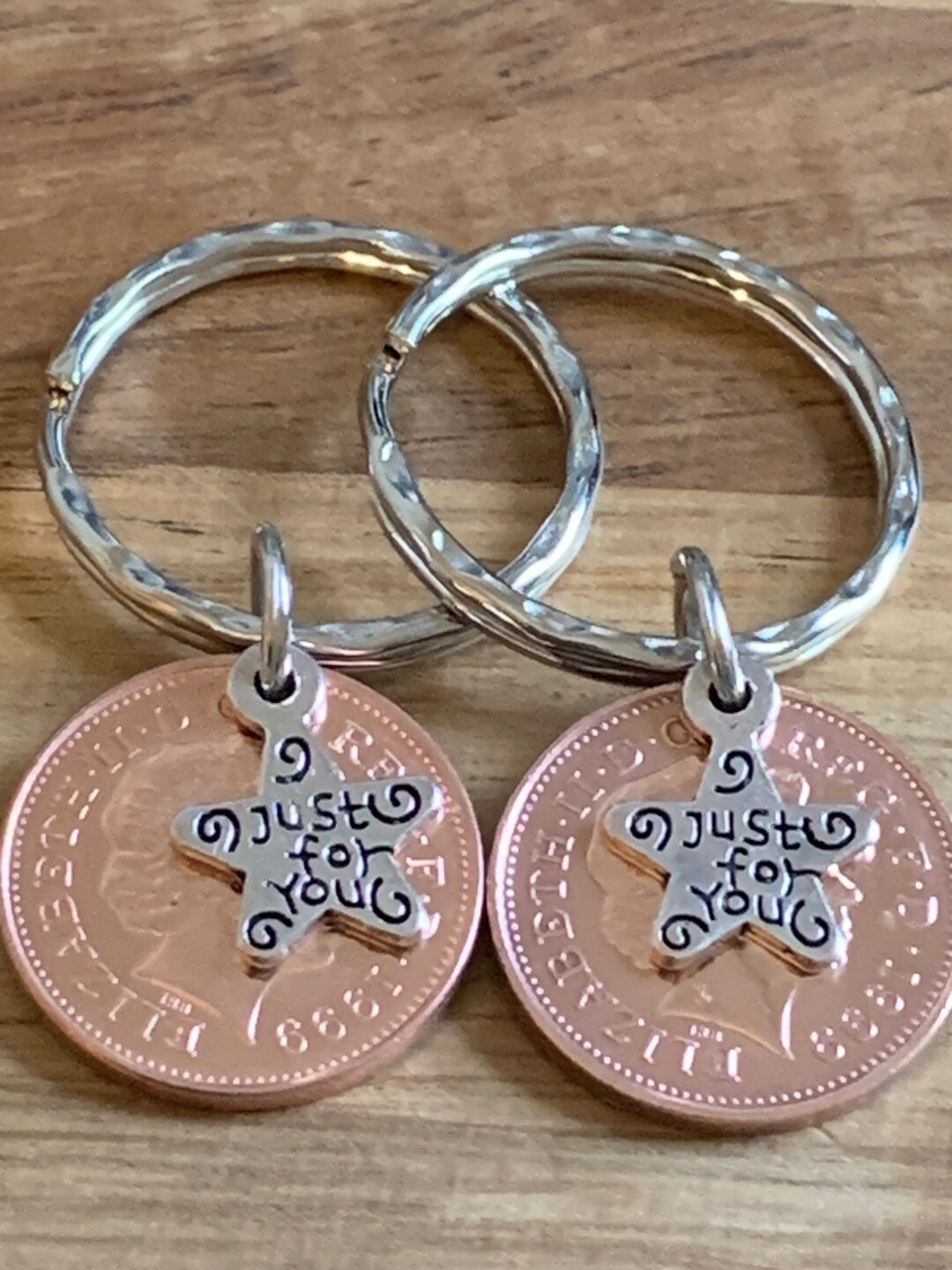 25th Wedding Anniversary Gift Keyrings 1999 Coins & Charms on Keyrings ...