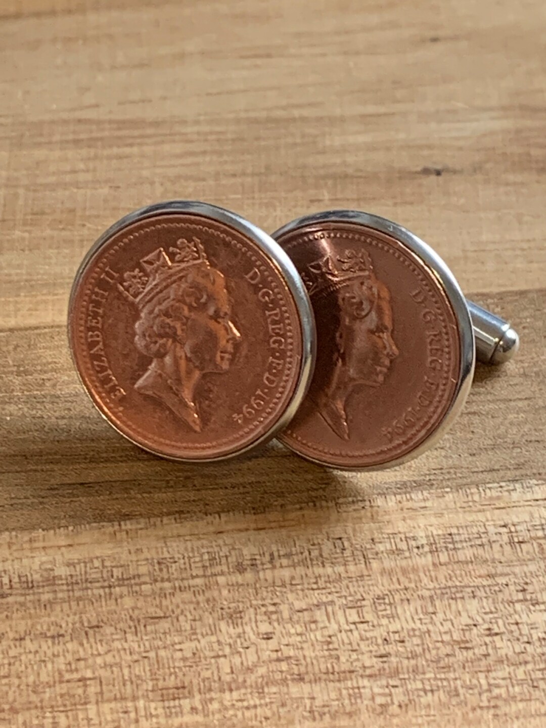 30th Birthday Polished 1994 1p Coin Cufflinks in Gift Box Gift for ...