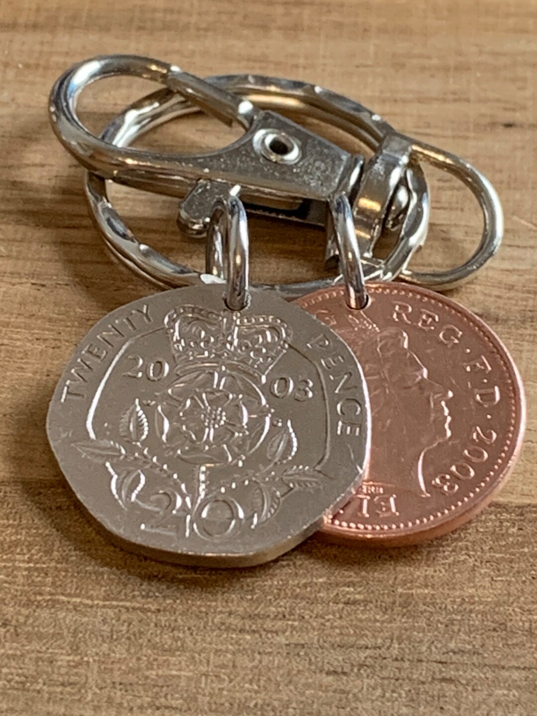 21st Birthday Polished 2003 Coins on Keyring in Gift Bag for Him ...