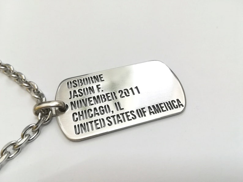 Gifts for Boyfriend, Personalized Stainless Steel Medical ID Tag ...