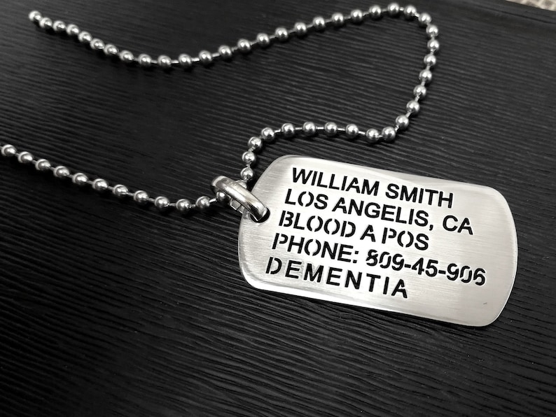 Gifts for Boyfriend, Personalized Stainless Steel Medical ID Tag ...