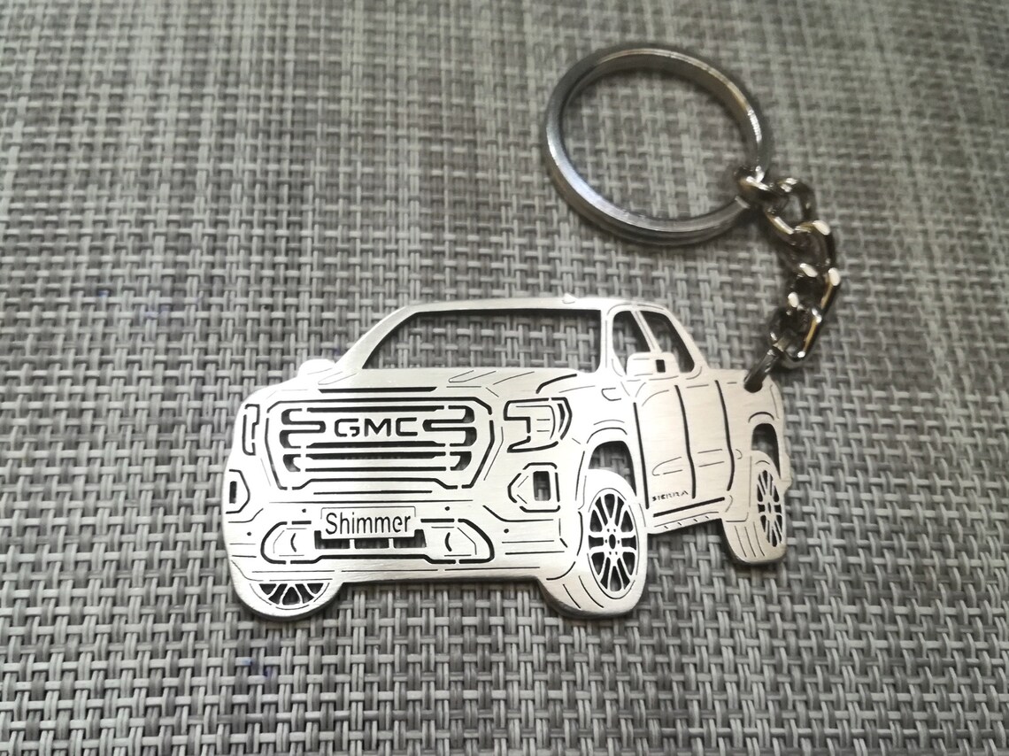 Birthday gift Custom 2021 GMC Sierra key chain car keychain | Etsy