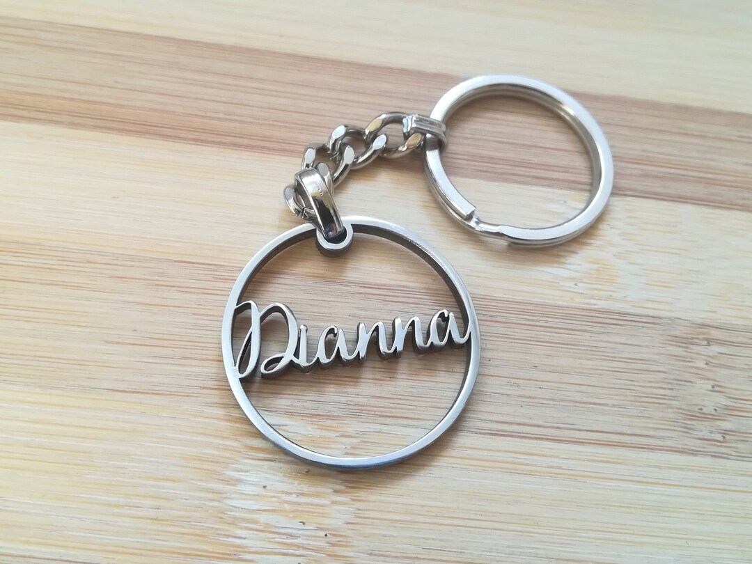 Name Keychain, Custom Keyring, Your Name Keychain, Luxury Stainless ...