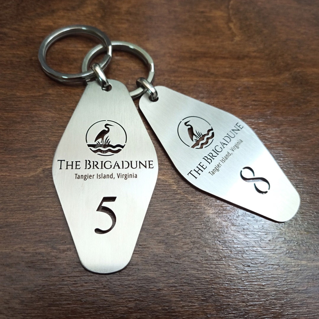 Personalized Hotel Keychain, Custom Metal Hotel Keychain, Keychain With ...