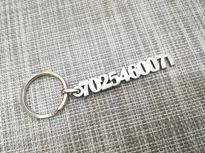 Number Keychain, If Lost Keyring, If Found Keychain, Stainless Steel ...