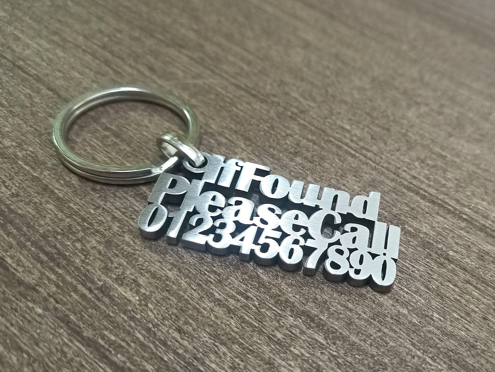 Personalized Stainless Steel Keychain: Custom Phone Number Gift - Etsy