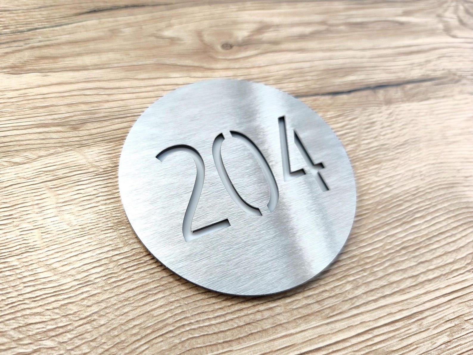 Embossed Aluminum Hotel Room Number Sign, Brushed Metal Door Signage - Etsy