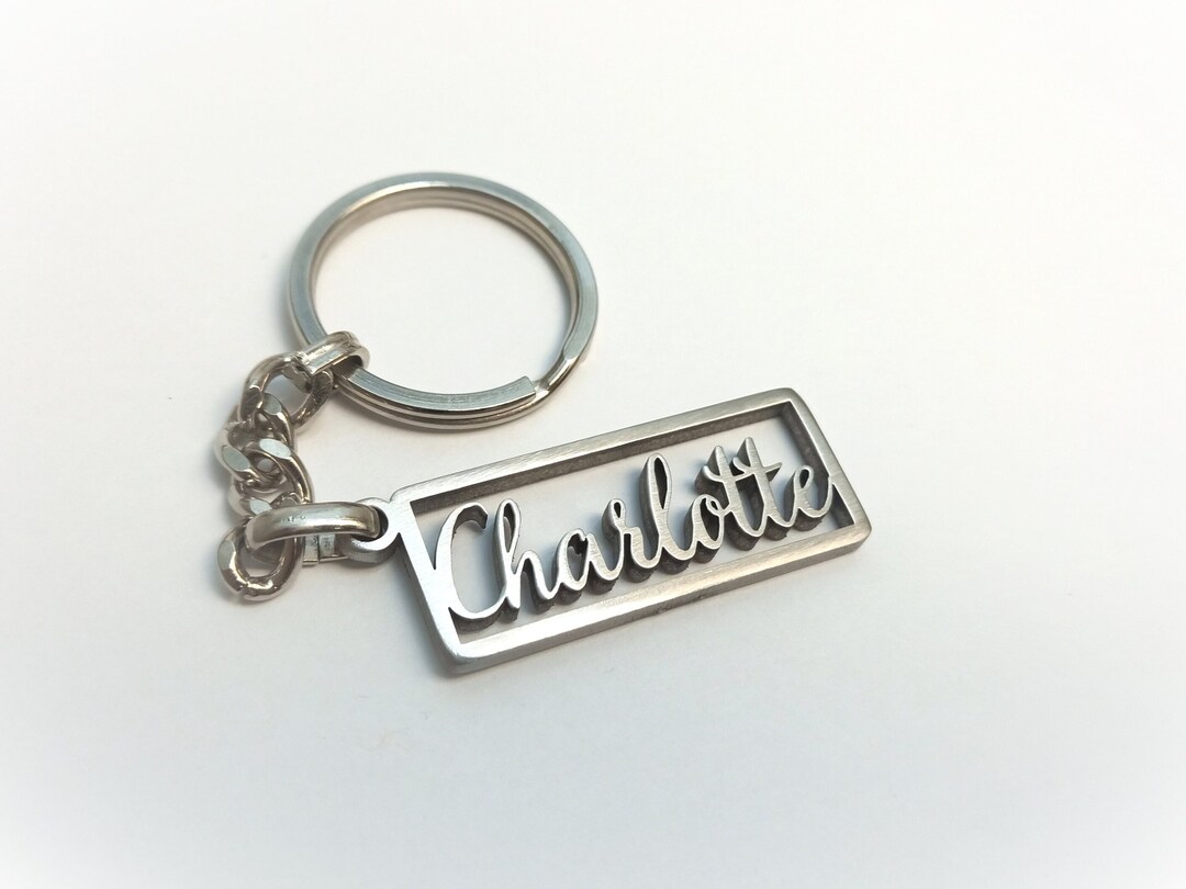 Name Keychain, Birthday Gift Custom Keyring, Your Name Keychain ...