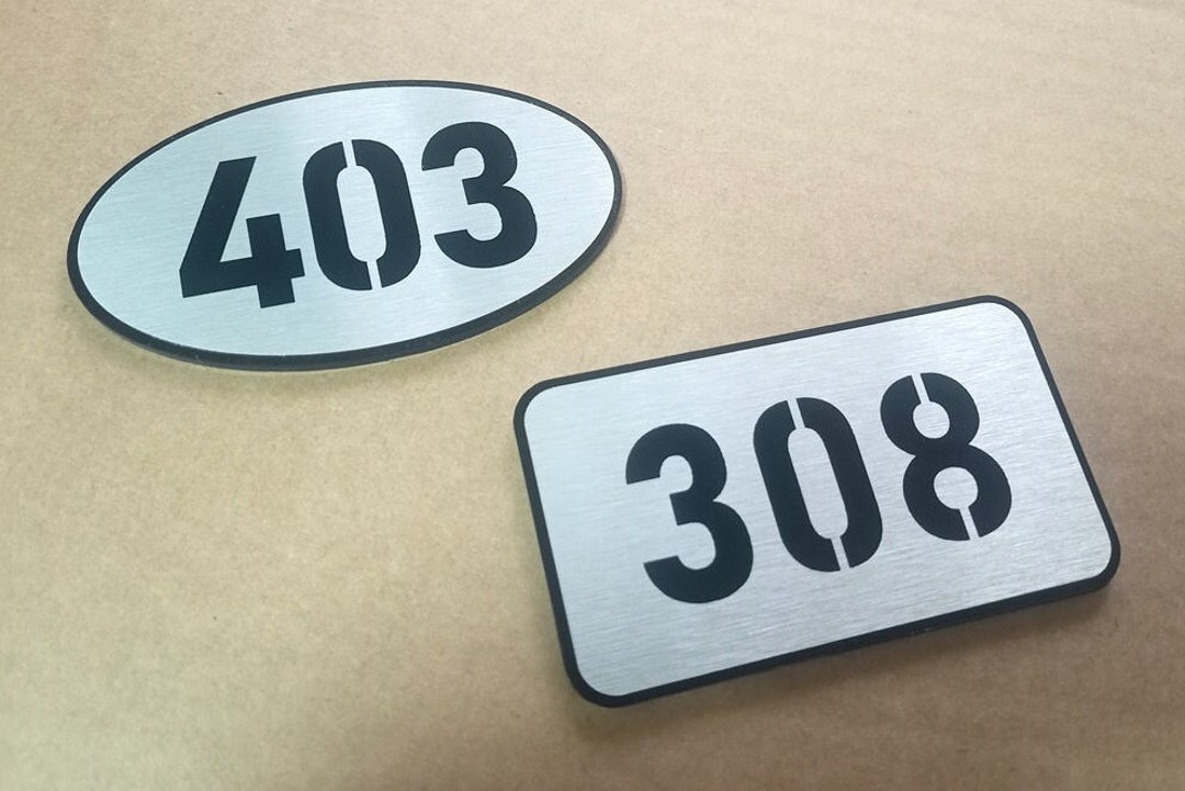 Aluminum & Acrylic Door Number Sign for Hotel With Custom Numbers - Etsy