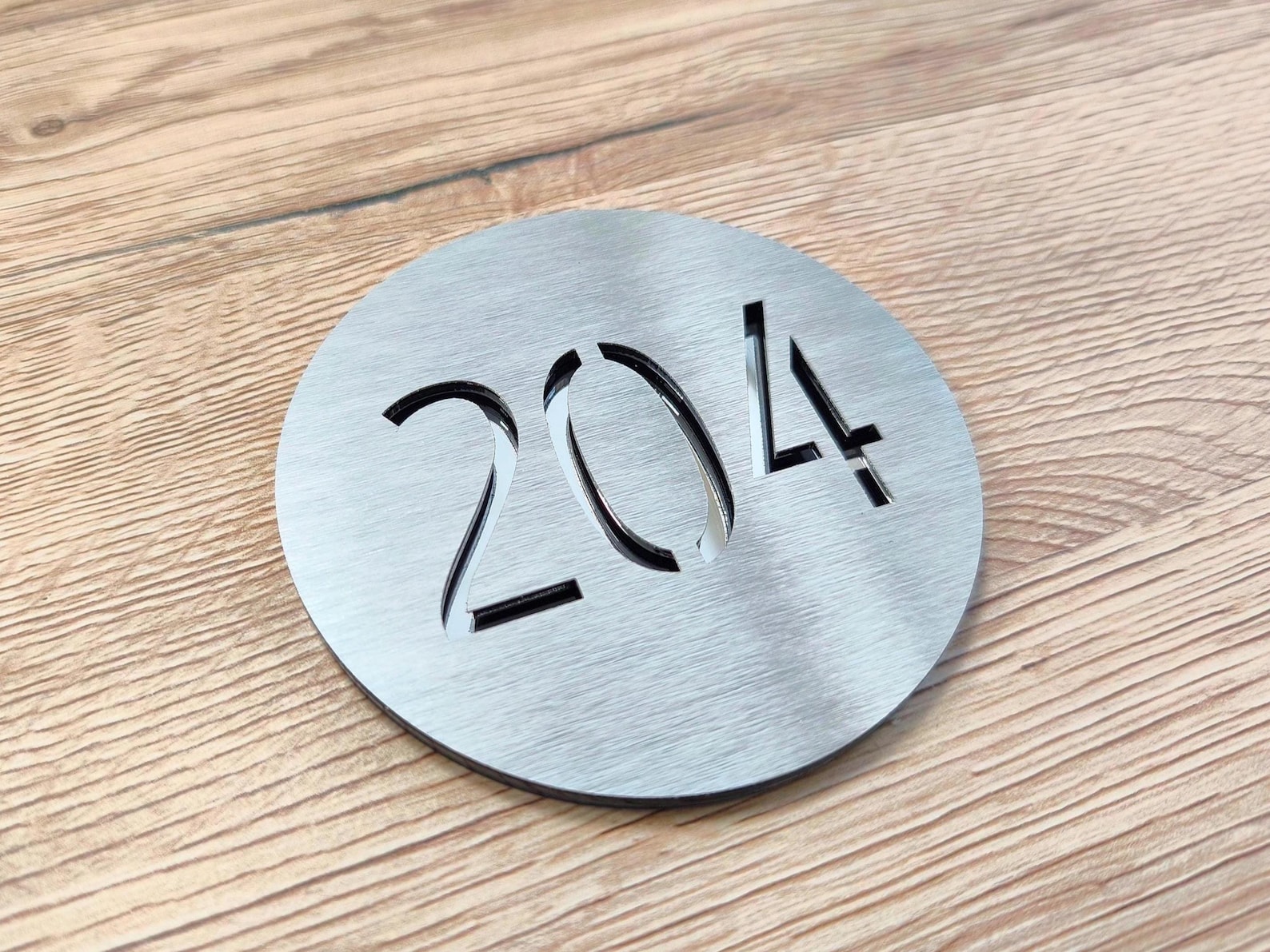 Embossed Aluminum Hotel Room Number Sign, Brushed Metal Door Signage - Etsy