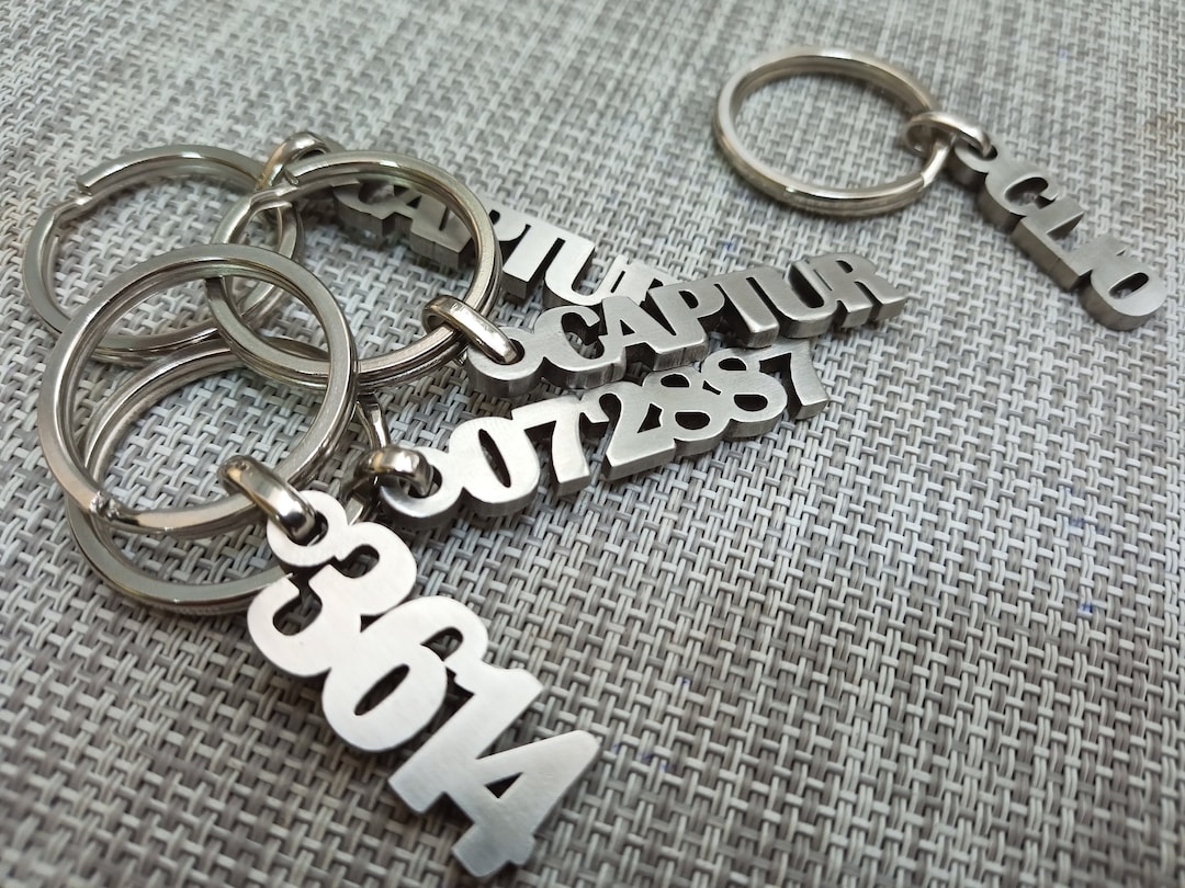 Number Keyring Stainless Steel Keychain, Custom If Found Keychain - Etsy