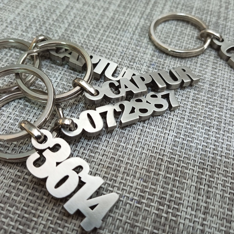 Phone Number Keyrings - Etsy