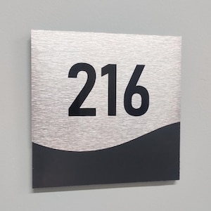 Hotel Room Number Signs - Apartment Door Numbers Made of Aluminum ...