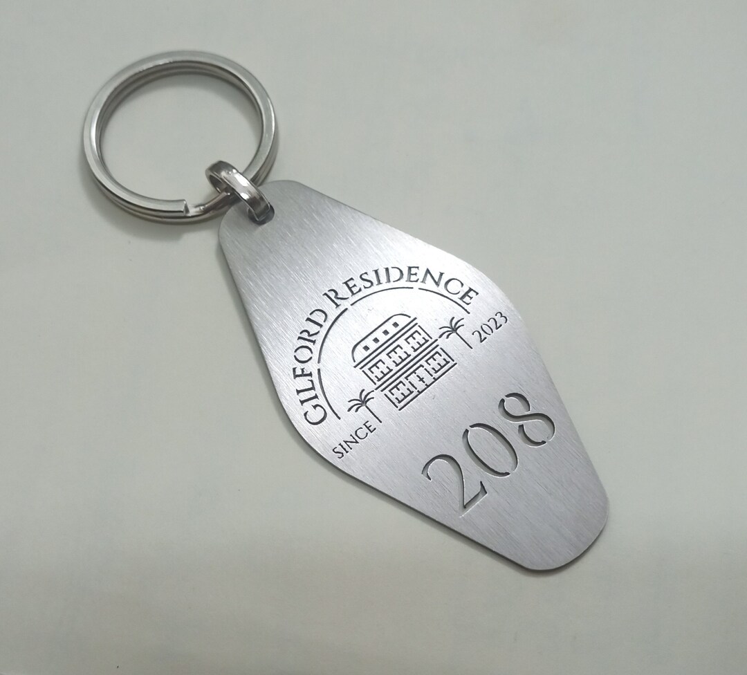Hotel Keychain With Your Logo, Custom Metal Hotel Keychain, Keychain ...
