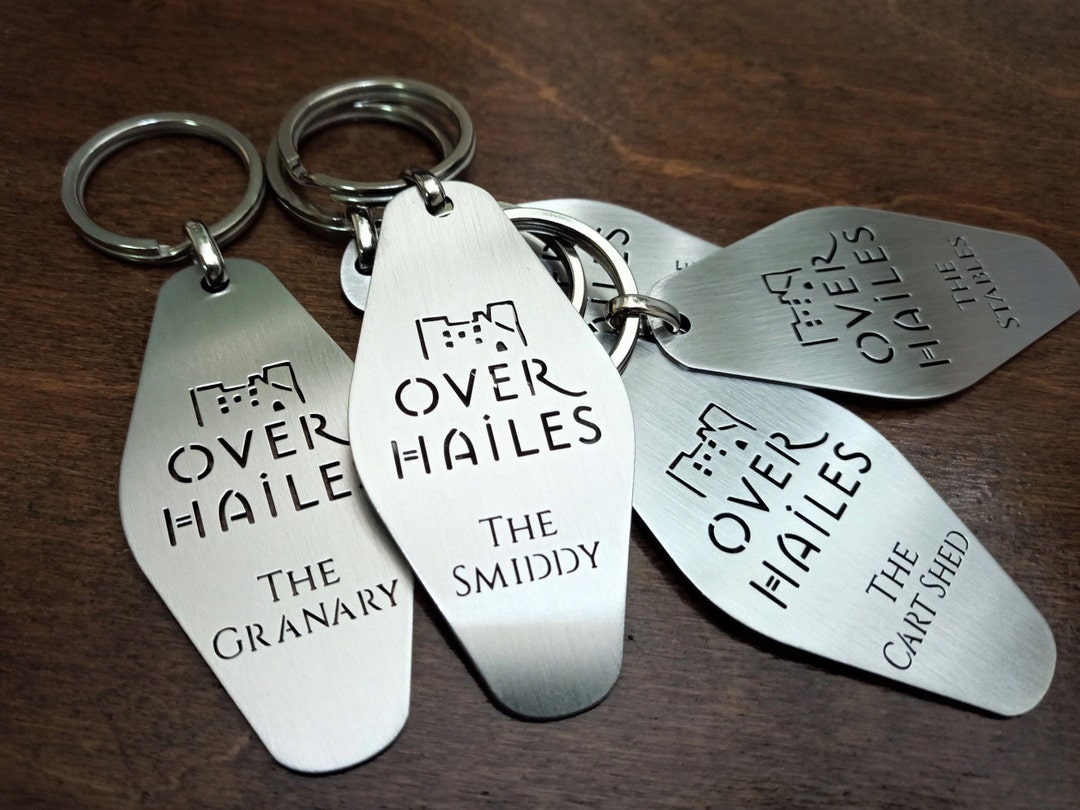 Personalized Hotel Keychain, Custom Metal Hotel Keychain, Keychain With ...
