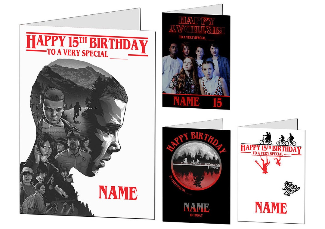 Stranger Things Happy Birthday Card / Personalised Birthday - Etsy