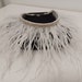 White Ostrich Feather Choker Necklace, Bridal Fluffy Choker, White ...