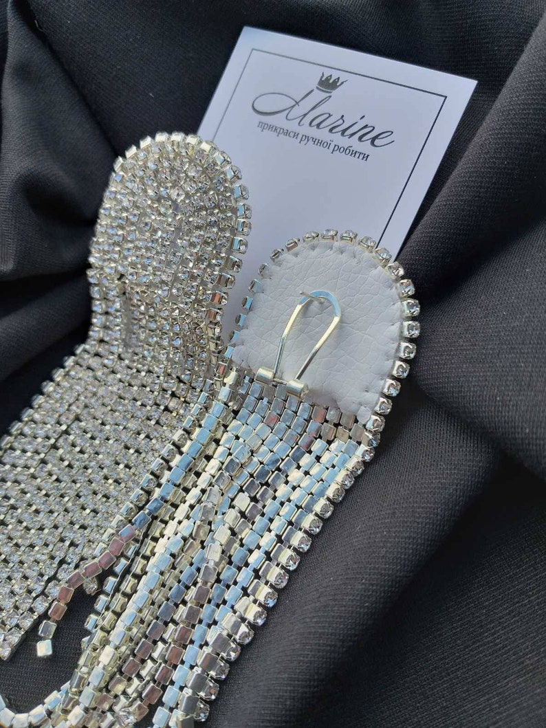 Earrings Waterfalls, Dangle Rhinestone Earrings, Dangle Crystal ...