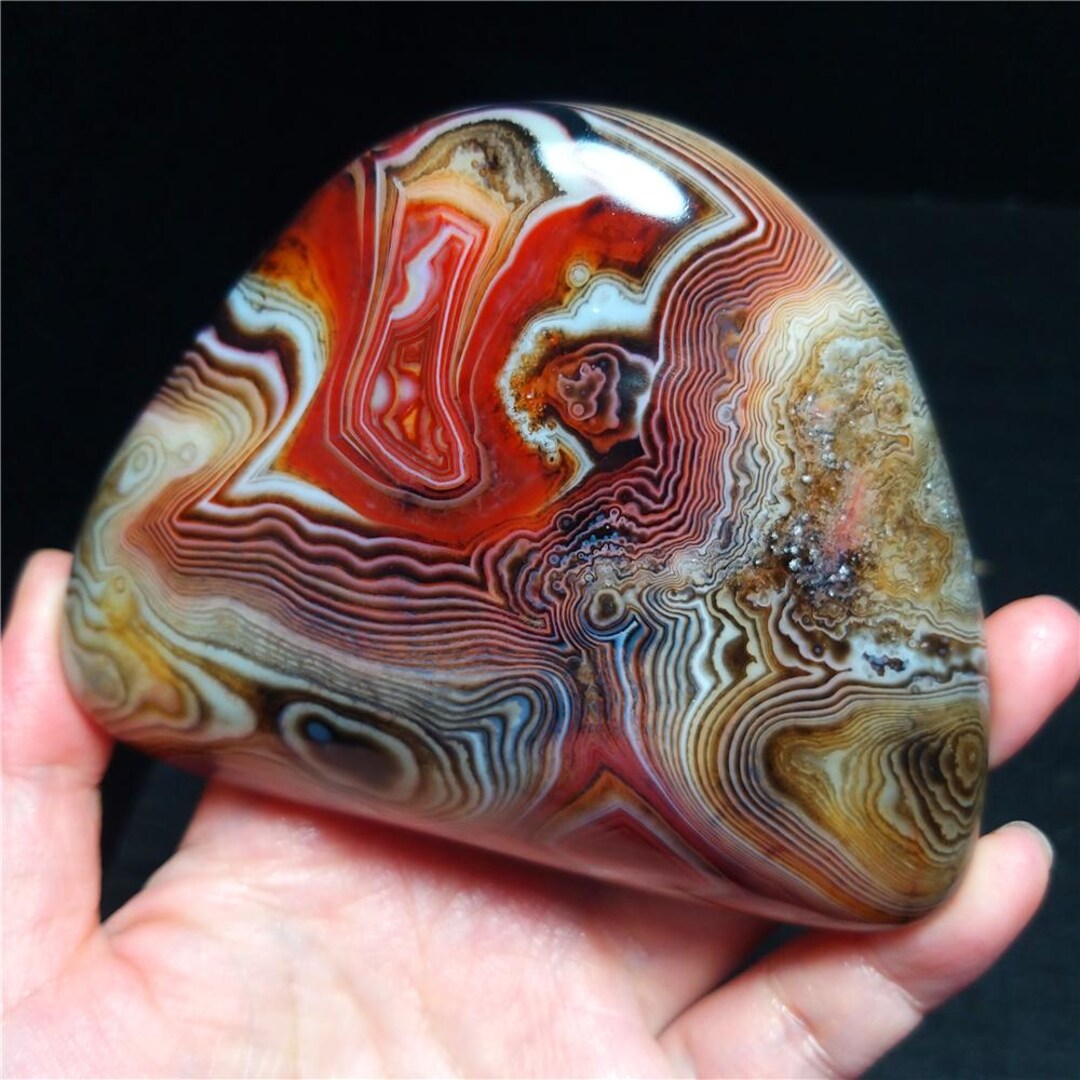 Polished Banded Lace Agate: Madagascar Quartz Crystal Healing Stone - Etsy