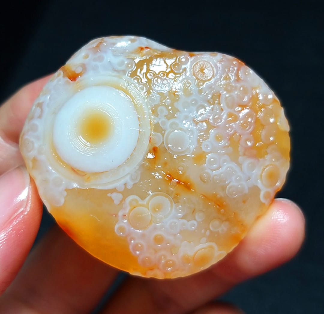 Rare Gobi Eyes Agate Pendant: Silk Banded Sardonyx Gemstone - Etsy