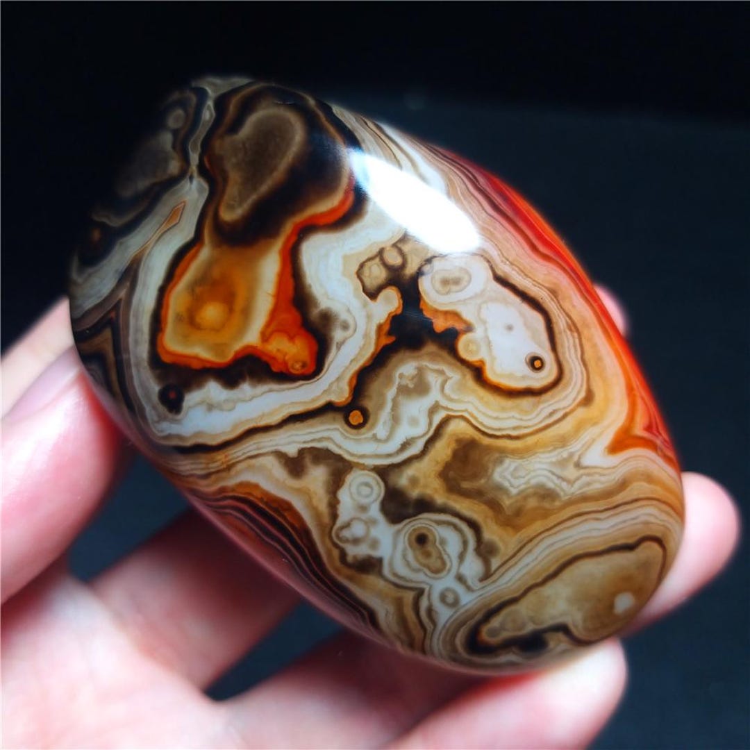 Beautiful Polished Silk Banded Lace Agate Stone From Madagascar, Lace ...