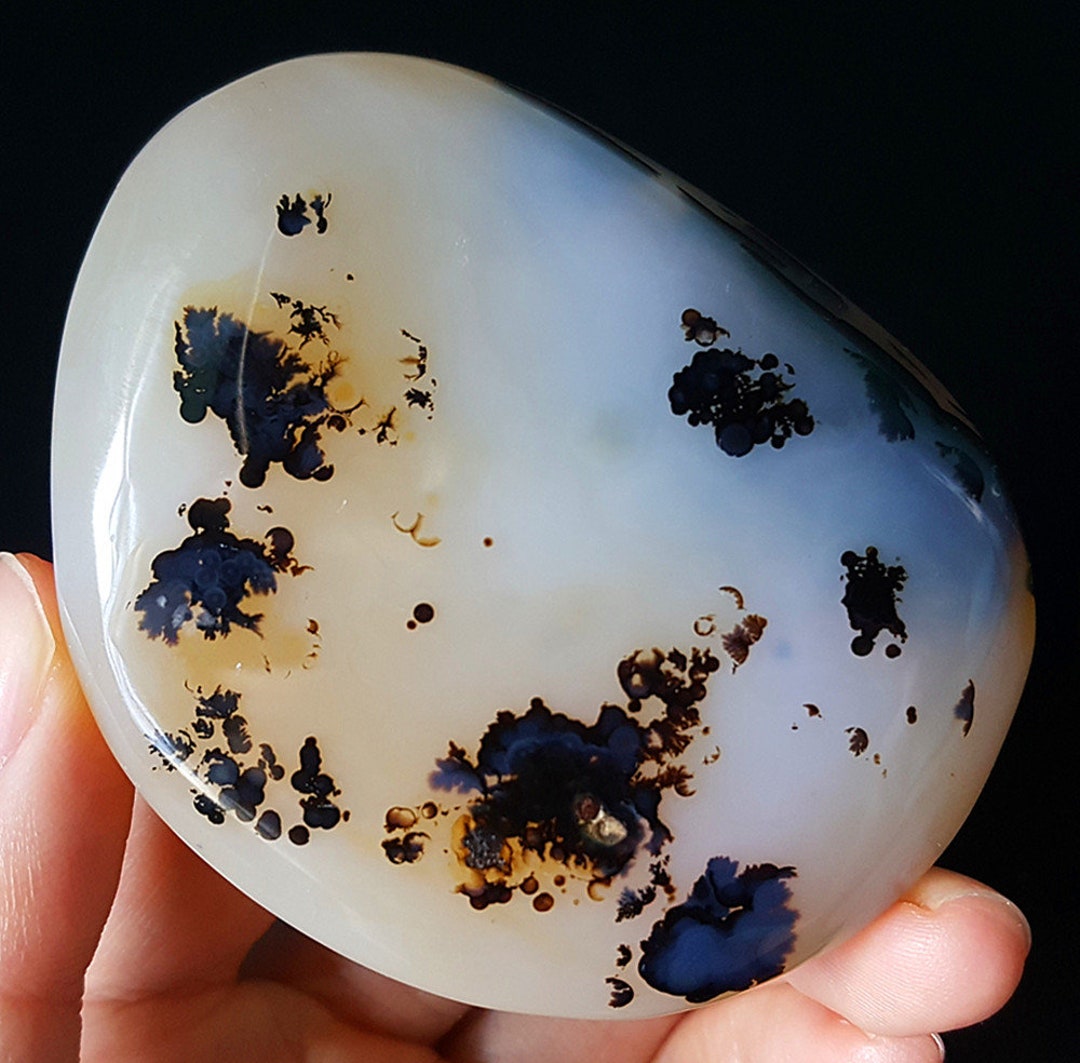 Natural Aquatic Plants Agate: Banded Chalcedony Crystal, Reiki ...
