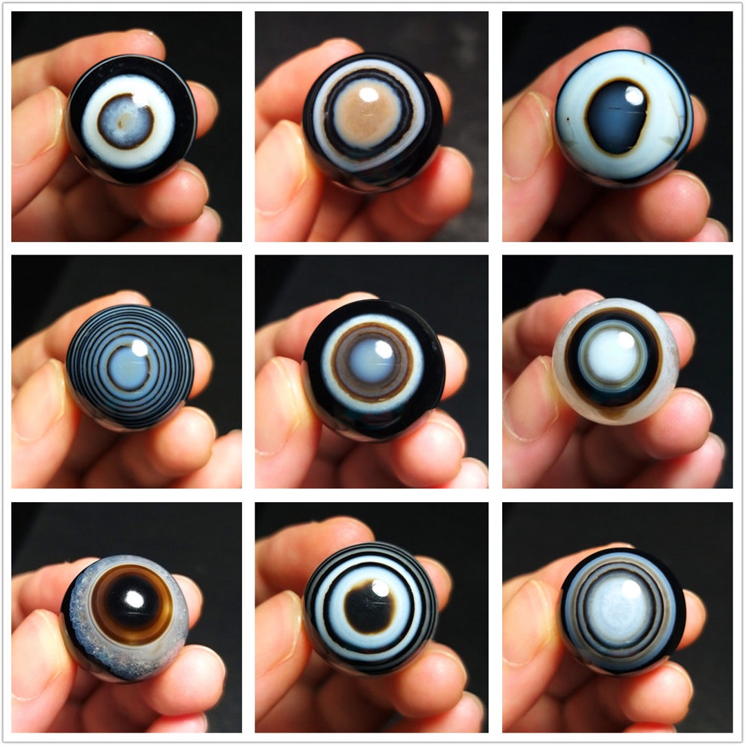 Rare Gobi Eyes Agate Sphere Ball Stone,silk Banded Agate,eye Agate ...