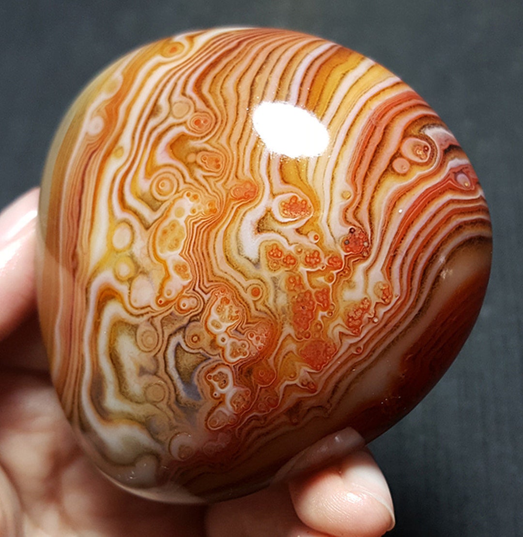 TOP Beatiful Polished Silk Banded Agate Crystal/lace Agate/red Agate ...