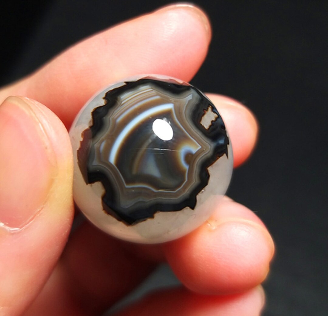 Rare Gobi Eyes Agate Sphere Ball Stone,silk Banded Agate,eye Agate ...