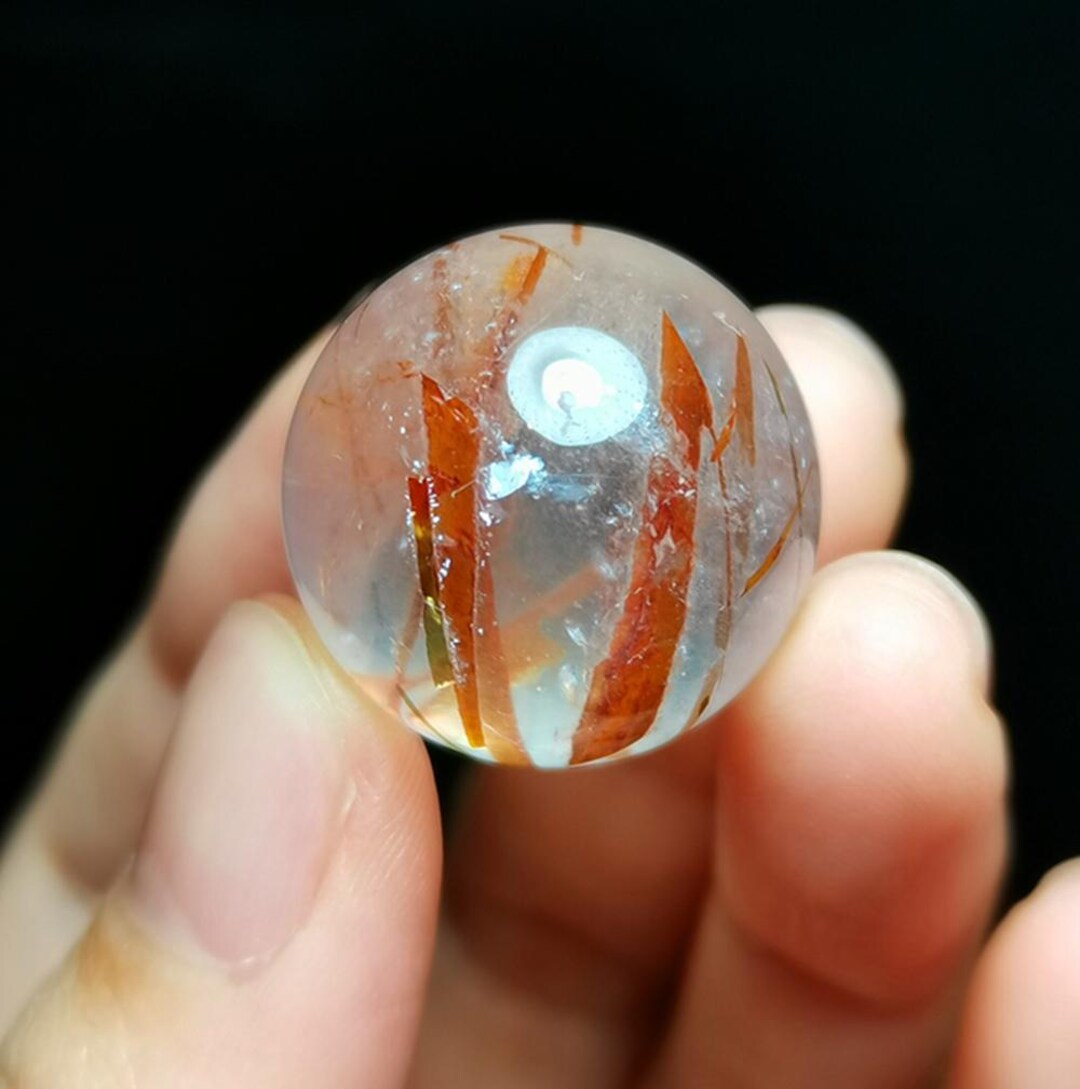 Red Rutilated Quartz Crystal Sphere: Natural Super 7 Stone (19.8mm) - Etsy