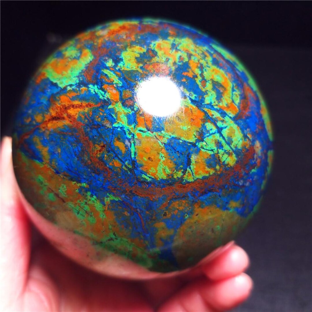 75MM Natural Blue Phoenix Chrysocolla Sphere,crystal Sphere Ball,fine ...