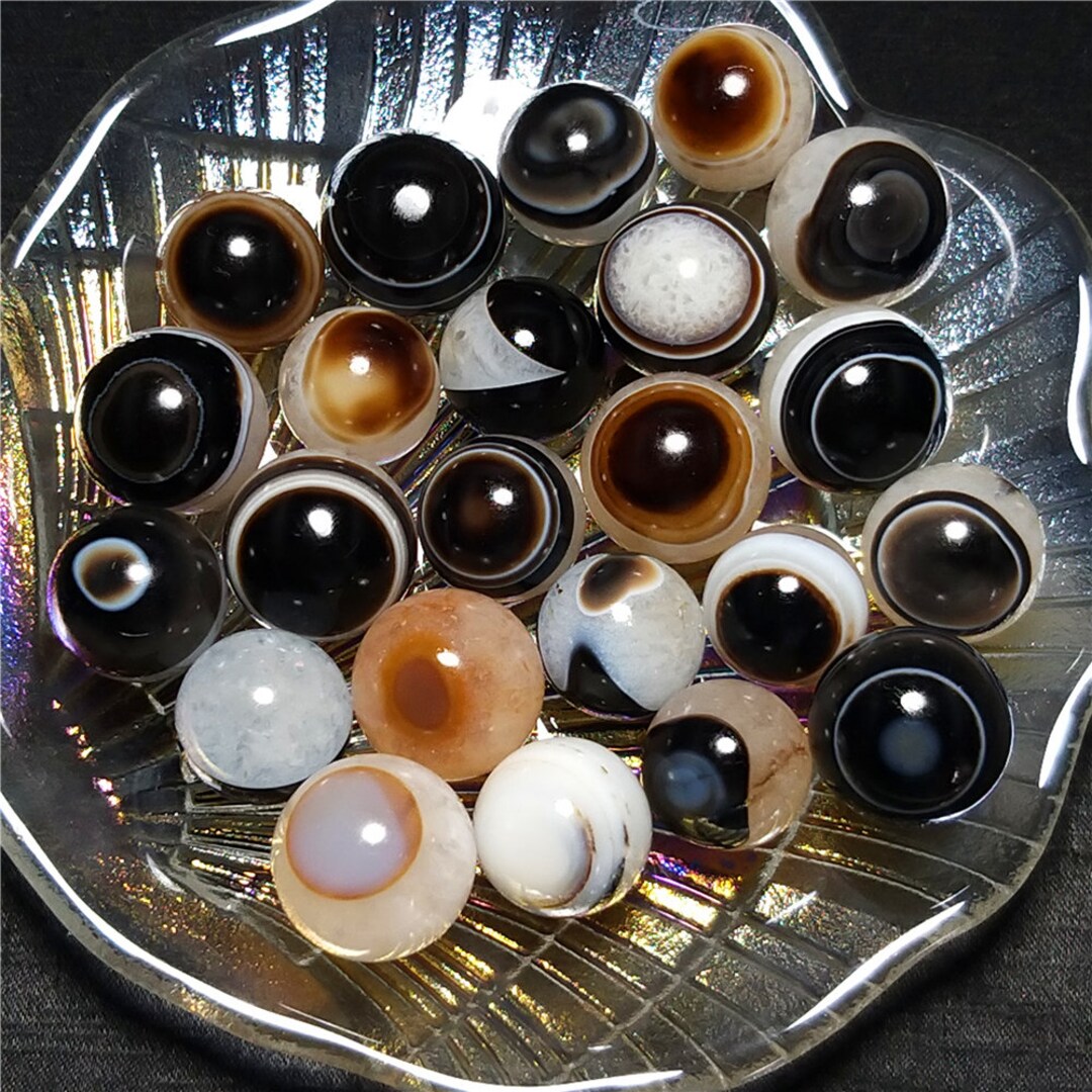 Rare Gobi Eyes Agate Sphere, Banded Stone, Reiki Quartz (16-20mm) - Etsy