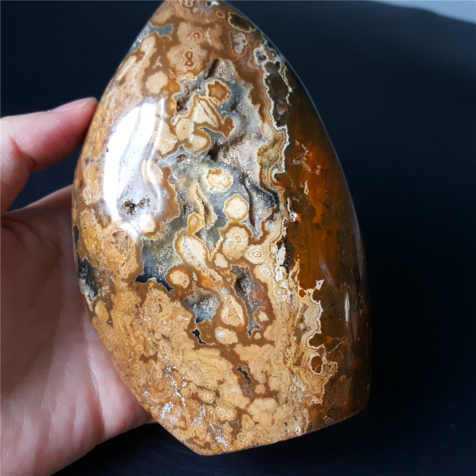 Ocean Jasper Polished Ocean Jasper Freeform Orbicular Ocean | Etsy