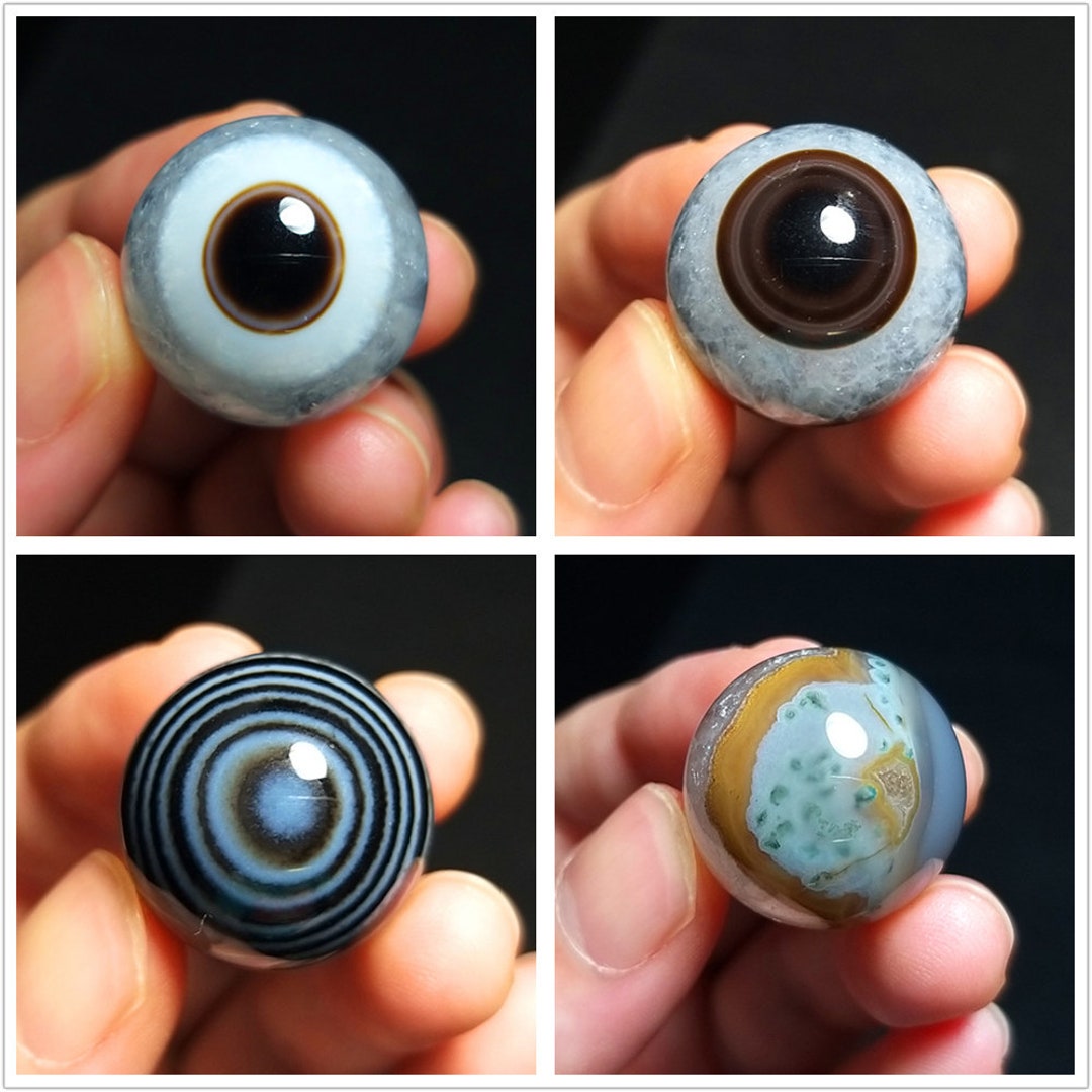 Rare Gobi Eyes Agate Sphere Ball Stone,silk Banded Agate,eye Agate ...