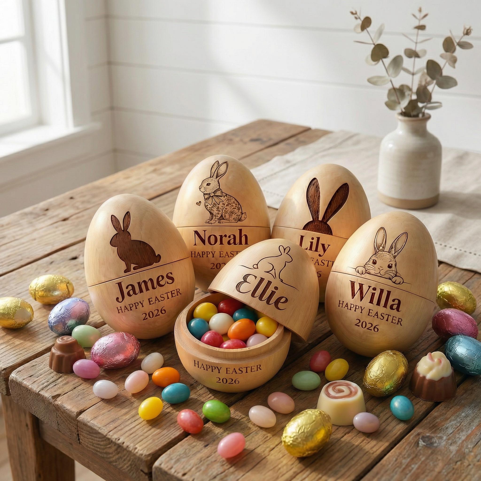 Personalized Musical Wooden Easter Egg Shakers,engraved Egg Shaker Kids ...