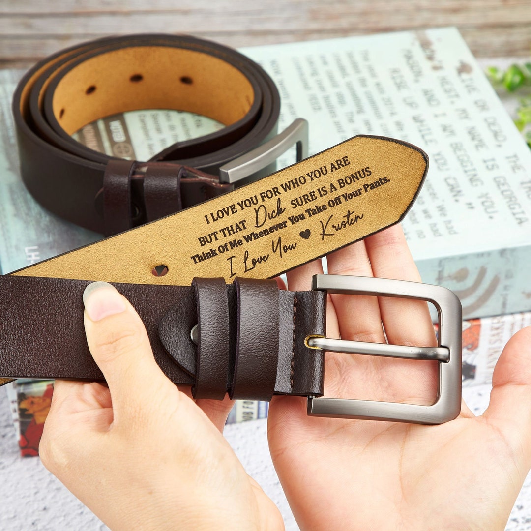 Custom Leather Belt for Daddy，father's Day Gift，engraved Leather Belt ...