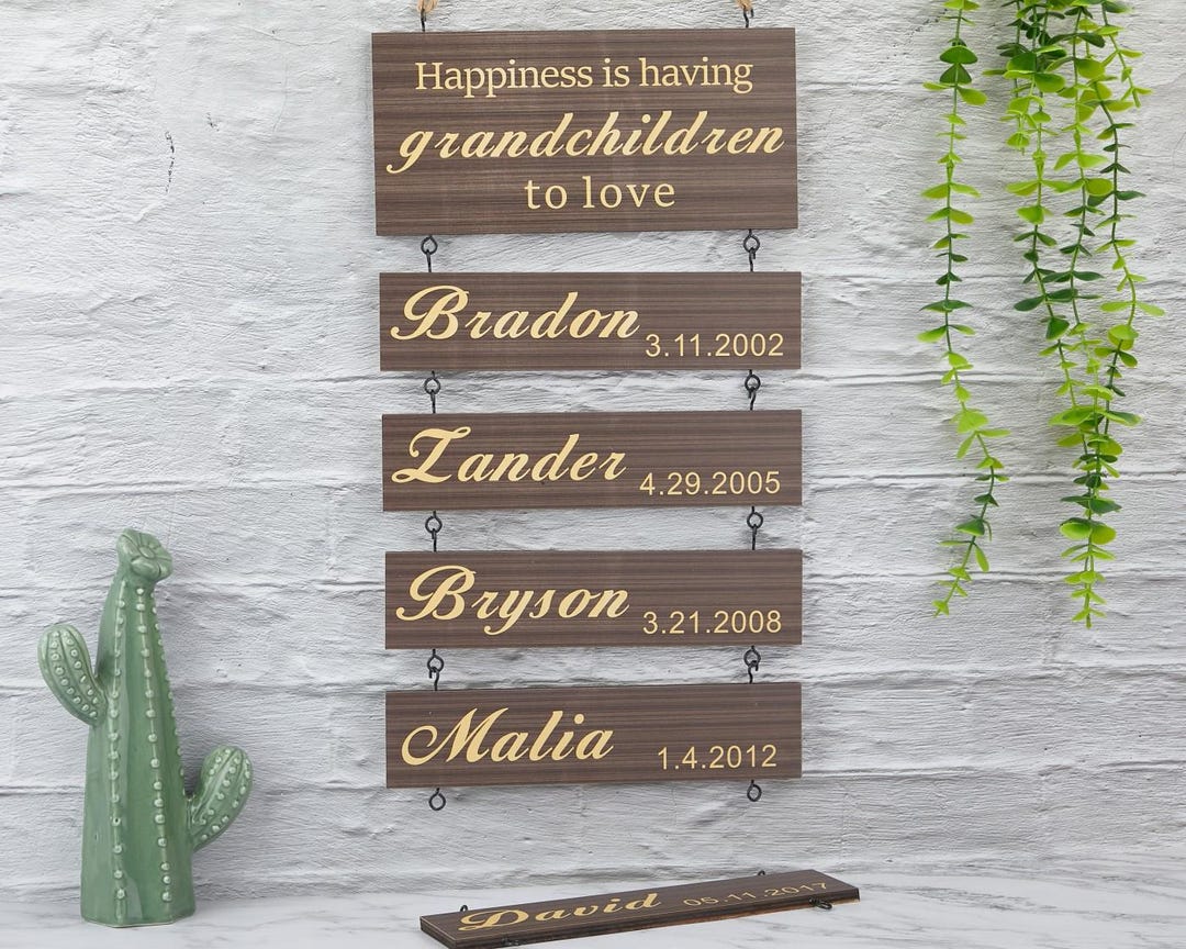 Personalized Wooden Sign,custom Wooden Name Signs,family Name/date Sign ...