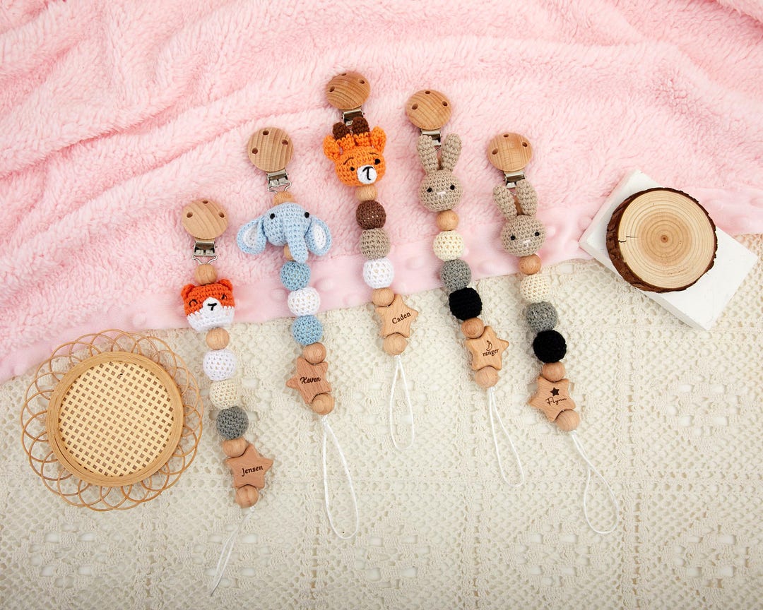 Personalized Pacifier Chain With Name, Baby Clip Pacifier Clip ...