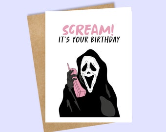 Scream Birthday Greeting Card Casey Becker Drew Barrymore Horror ...