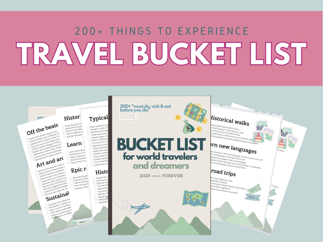 Travel Bucket List | Digital Bucketlist With 200+ Experiences ...