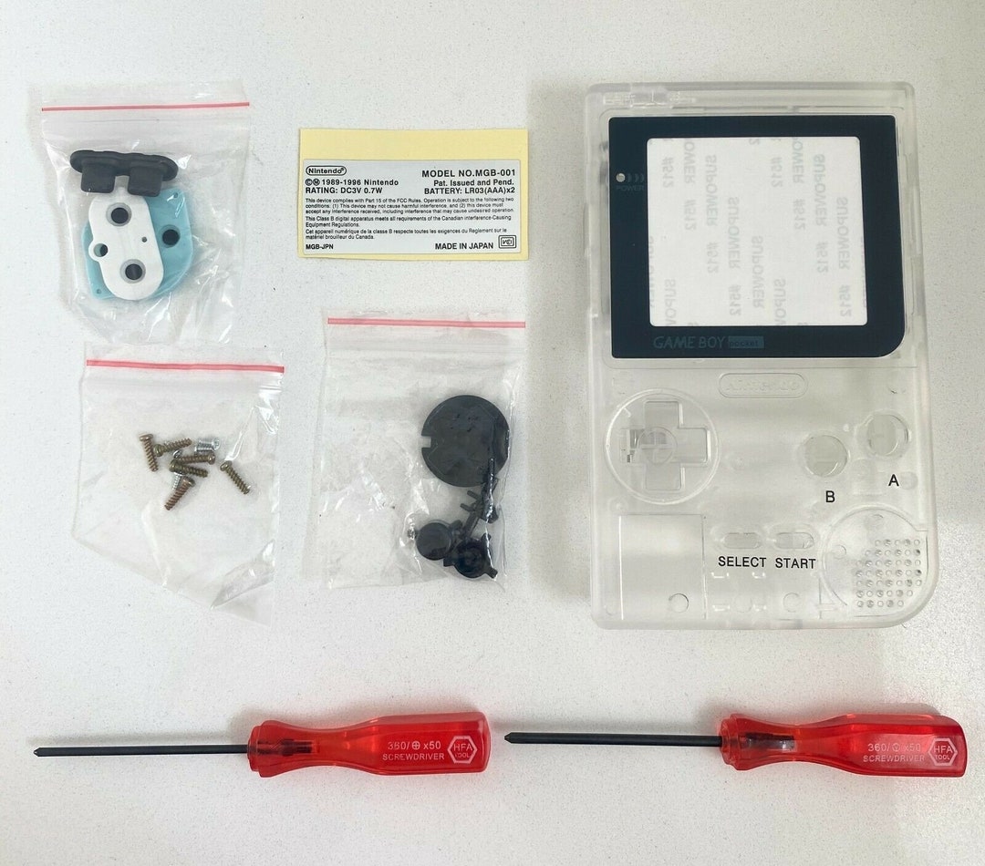 Replacement Housing for Nintendo Game Boy Pocket GBP Shell Transparent ...