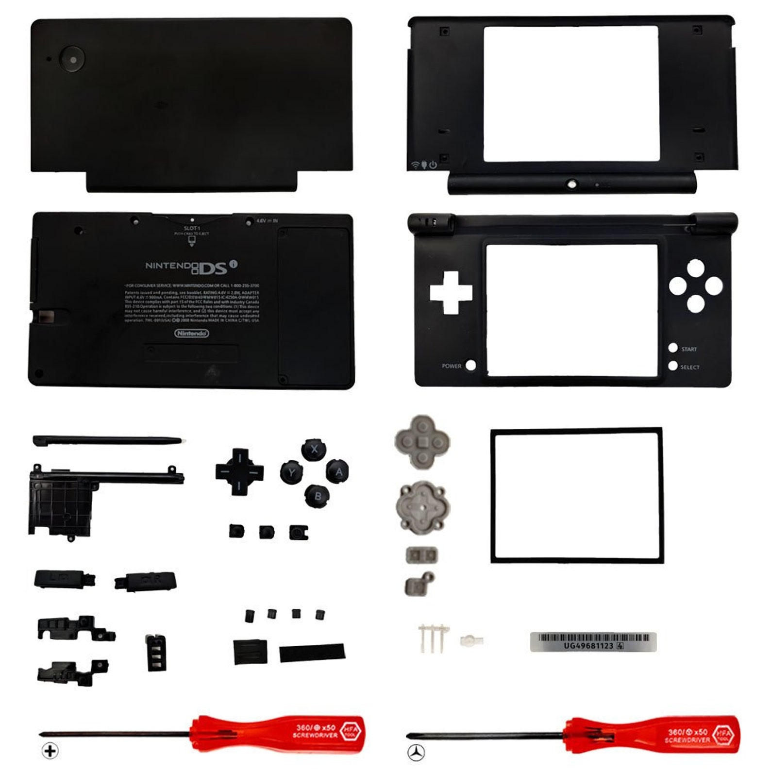 Housing Shell for Nintendo Dsi System Lens Shell Tools Screen ...