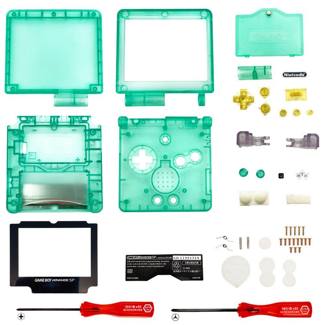 Replacement Housing for Nintendo GBA Game Boy Advance SP Shell Glow in ...